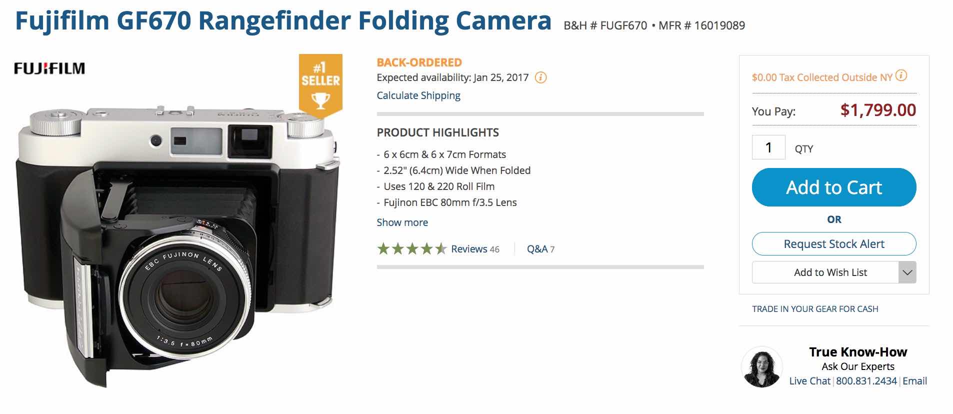 Fujifilm GF670 Medium Format Film Camera Found In Warehouse :: For Sale ...