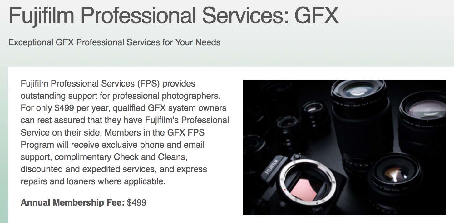 Fujifilm Professional GFX Service Launched in USA - Fuji Rumors
