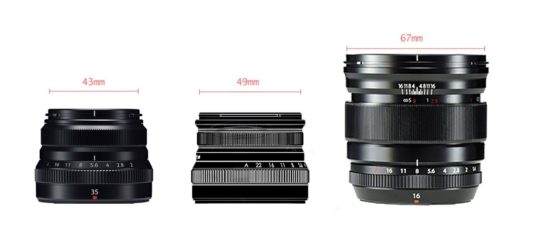 Fujinon XF 16-80mm F4 and XF 16mm F2.8 Vs. other Fujinon Lenses - SIZE ...