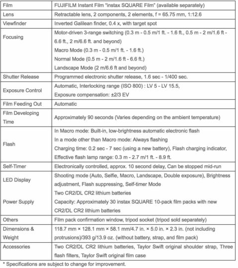 Fujifilm Instax SQUARE SQ6 Taylor Swift Edition. And now PLEASE and ...