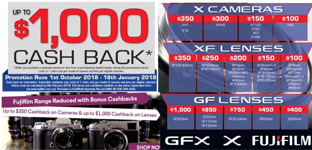 Fujifilm Australia X and GFX Promotion: Save up to $1,000 and ...