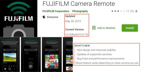 Fujifilm Camera Remote 4.0.0 for Android Released - Fuji Rumors