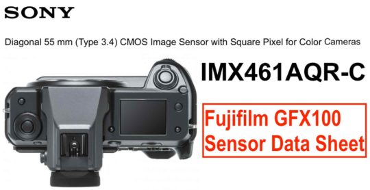 Fujifilm GFX 100 Full Sensor Data Sheet - Fuji Rumors