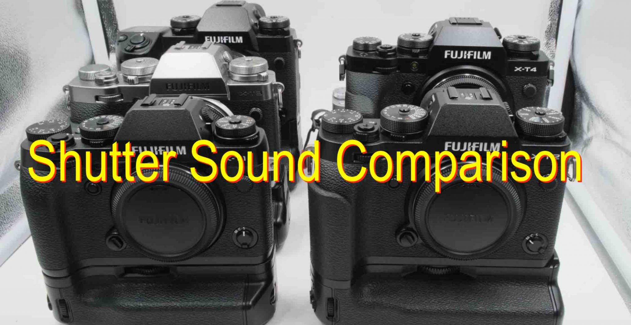 Shutter Sound Comparison Fujifilm X-T4 vs X-H1 vs X-T3 vs X-T2 vs X-T1 vs X100V - Fuji Rumors