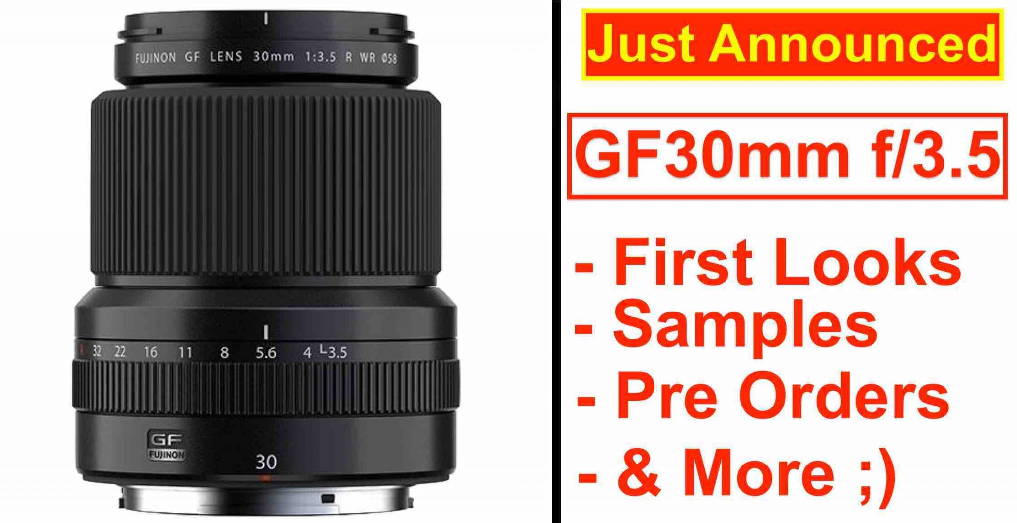 Fujinon GF30mm f/3.5 Announced - Reviews, Samples, Pre-Orders and More ...
