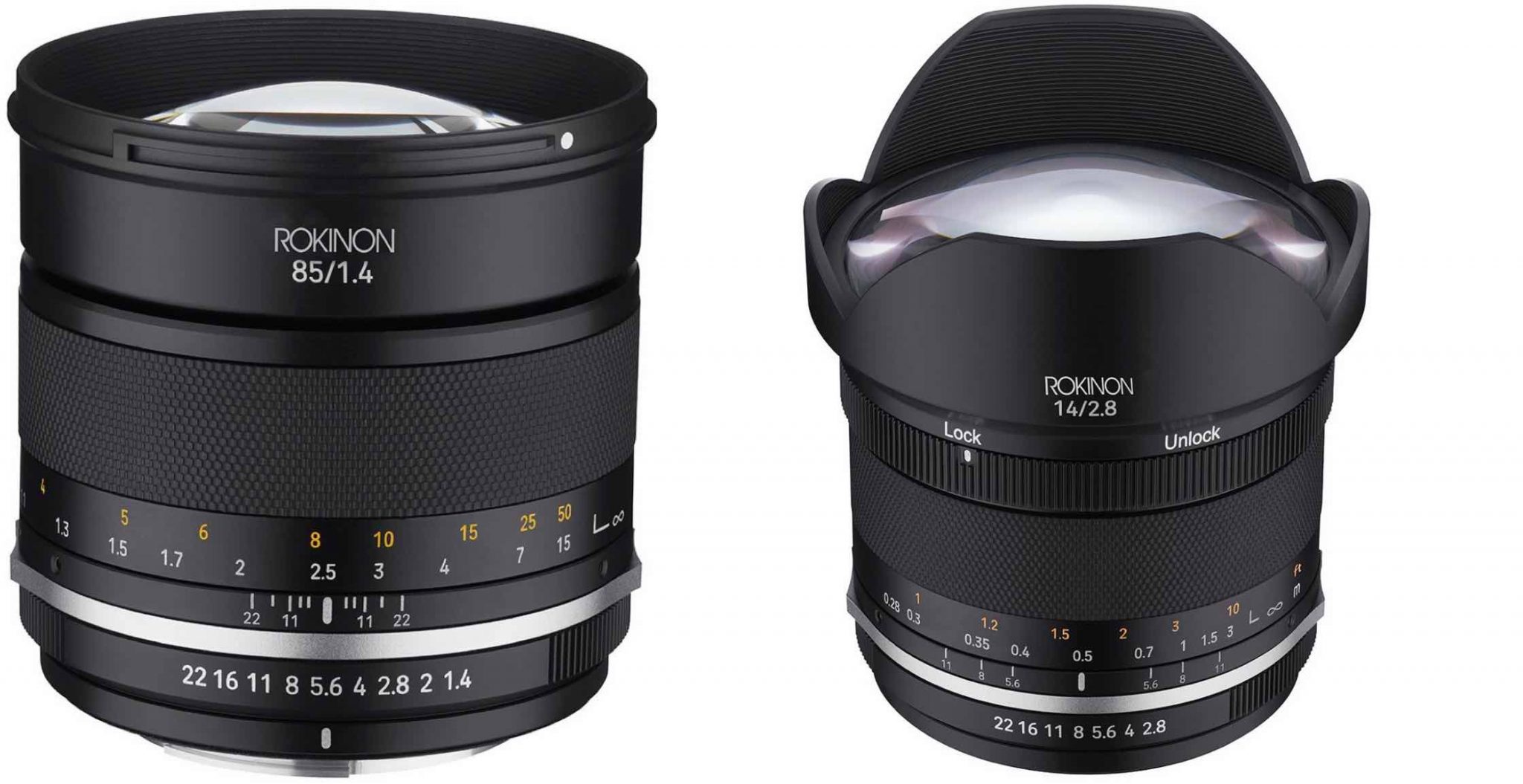Samyang/Rokinon 85mm F1.4 MKII and 14mm F2.8 MKII Manual Focs Lenses ...