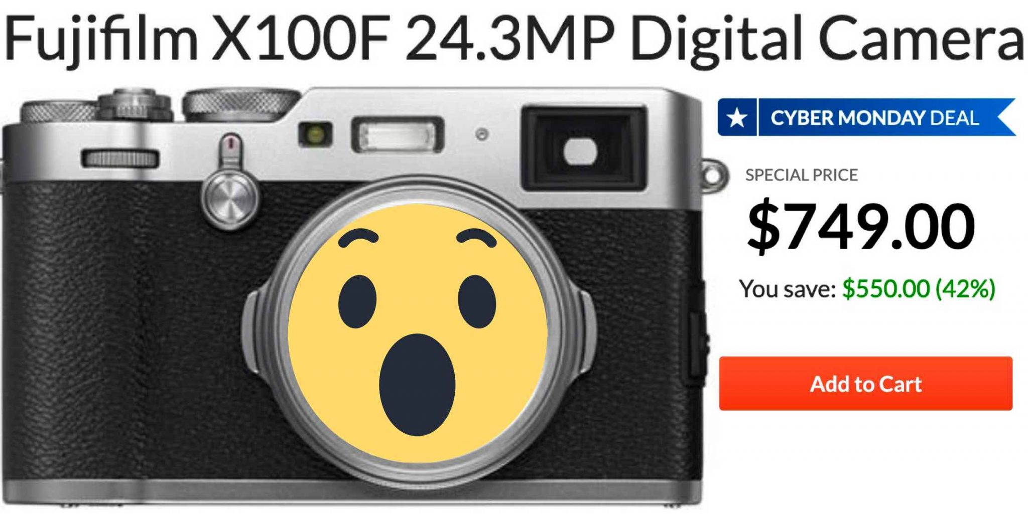 CRAZY Fujifilm X100F for $749 Only (save $550) - TODAY ONLY - Fuji Rumors