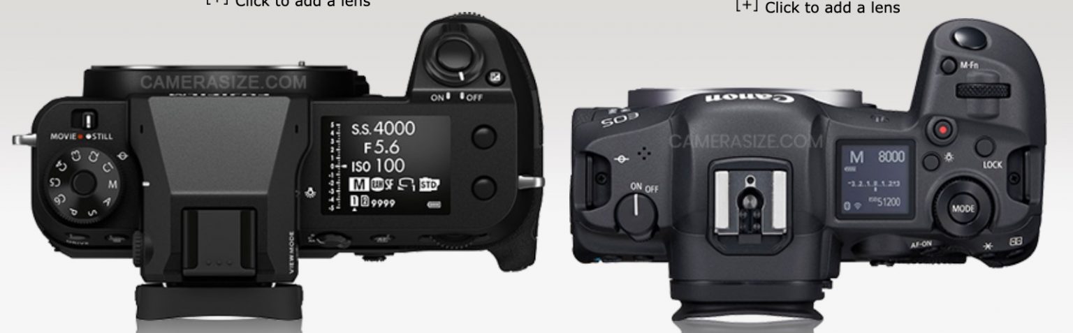 Fujifilm GFX100S vs Full Frame Size Comparison (Sony A7RIV, Canon R5 ...