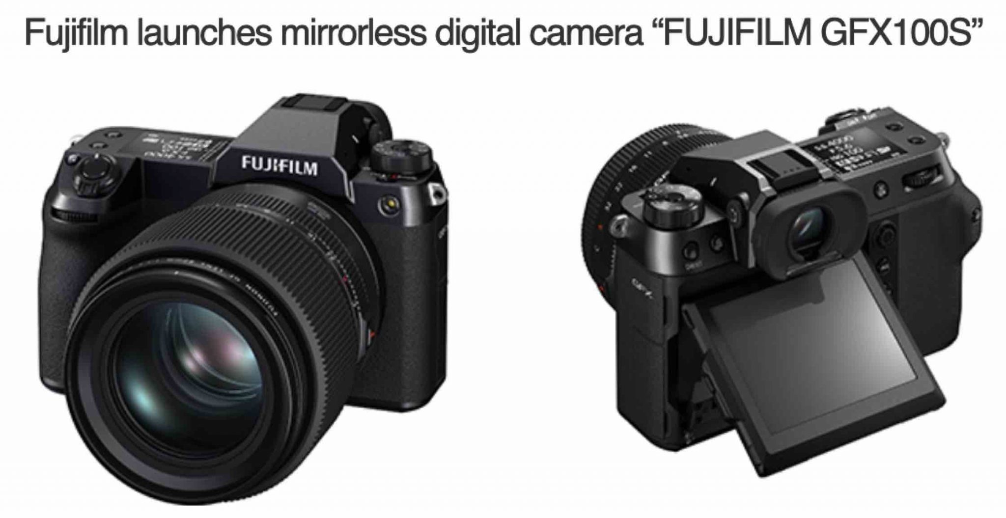 Fujifilm launches mirrorless digital camera “FUJIFILM GFX100S” - Fuji ...