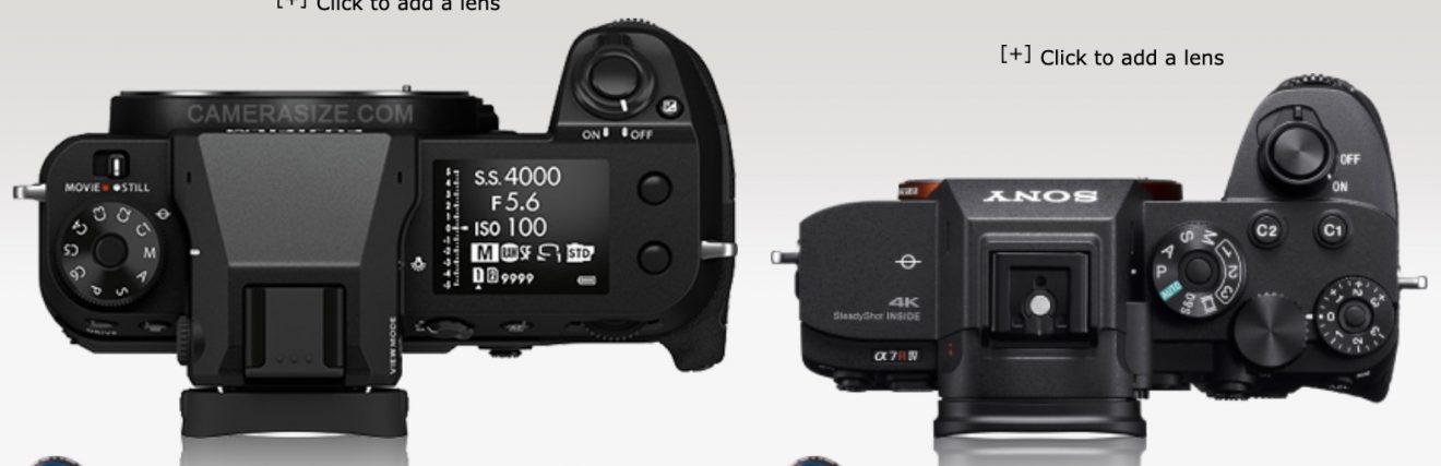 Fujifilm GFX100S vs Full Frame Size Comparison (Sony A7RIV, Canon R5 ...