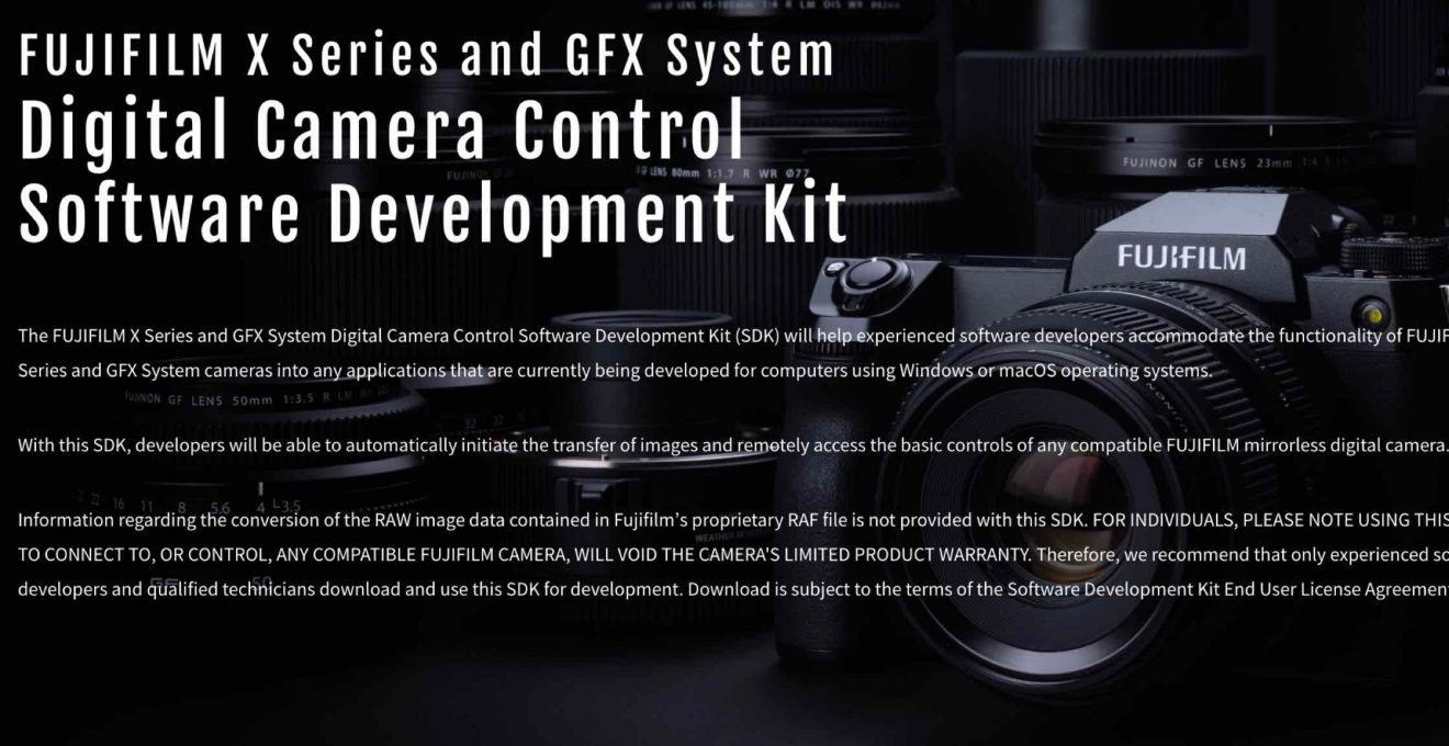 FUJIFILM Releases New Digital Camera Control Software Development Kit ...