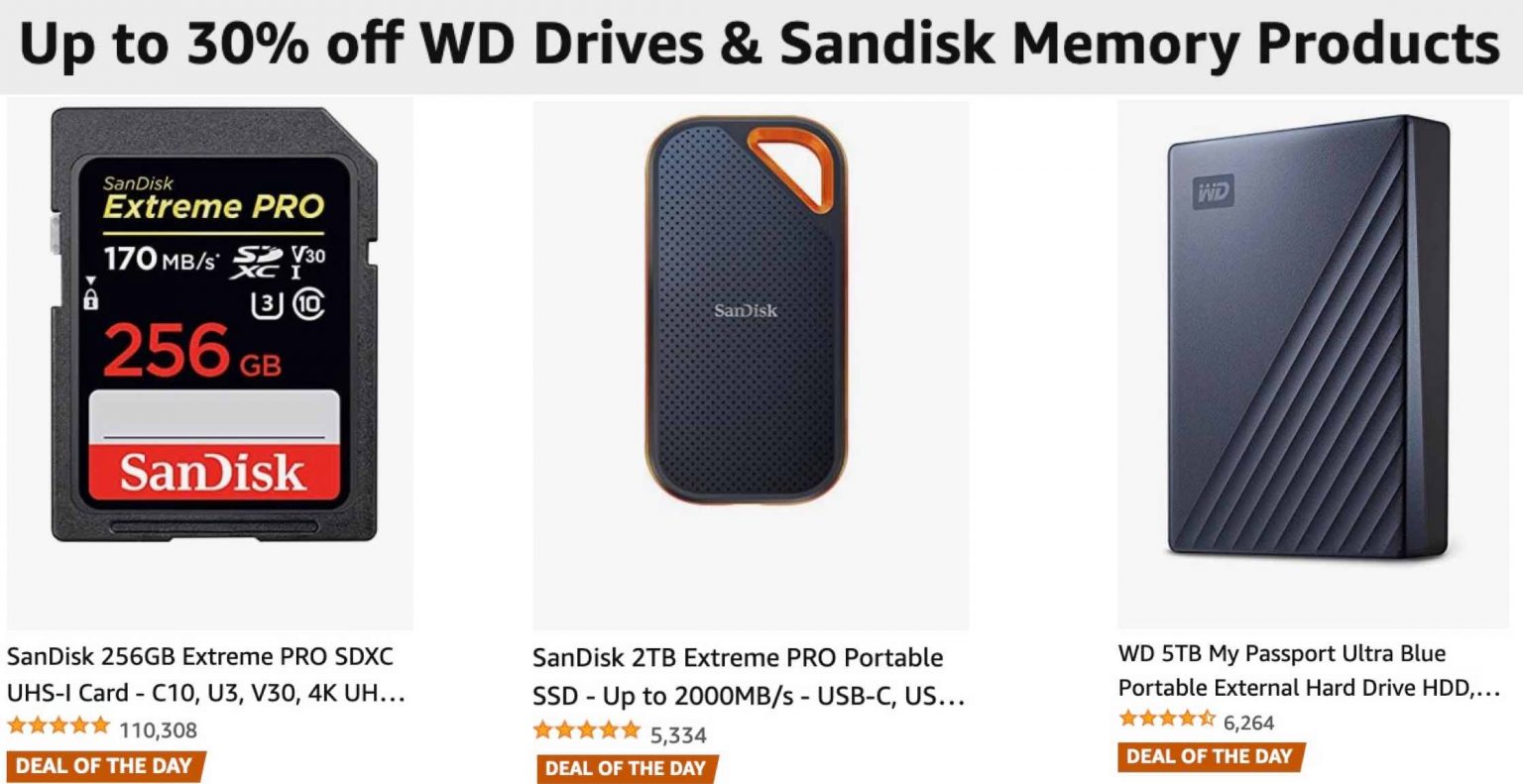 TODAY ONLY: Save Up to 30% on SanDisk and WD Memory Products - Fuji Rumors