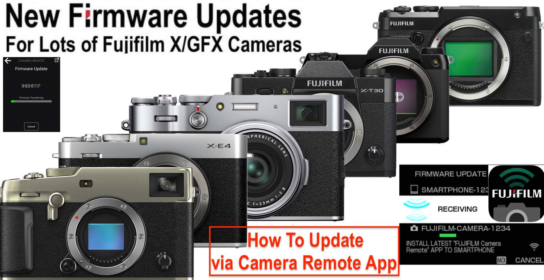 Fujifilm X/GFX New Firmware Updates Released and How to Update (Panic ...
