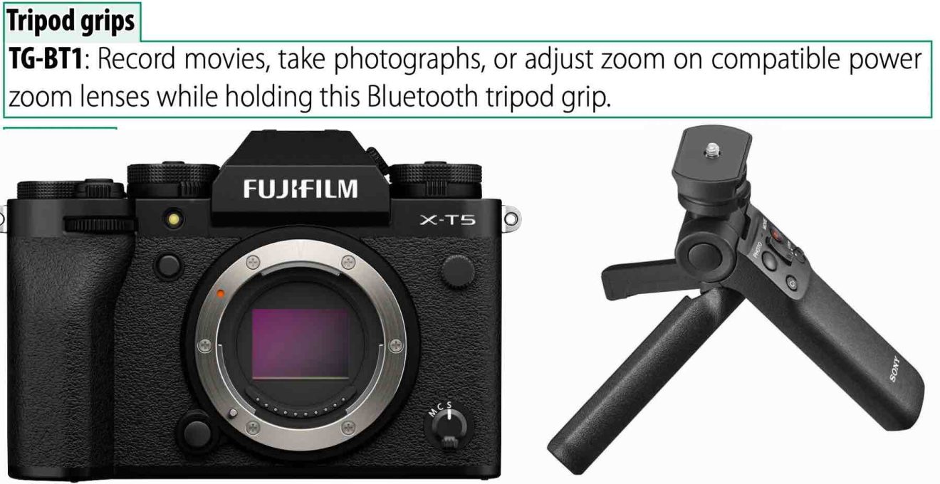 Fujifilm X-T5 Manual Shares Details about Upcoming TG-BT1 Tripod Grip - Fuji Rumors