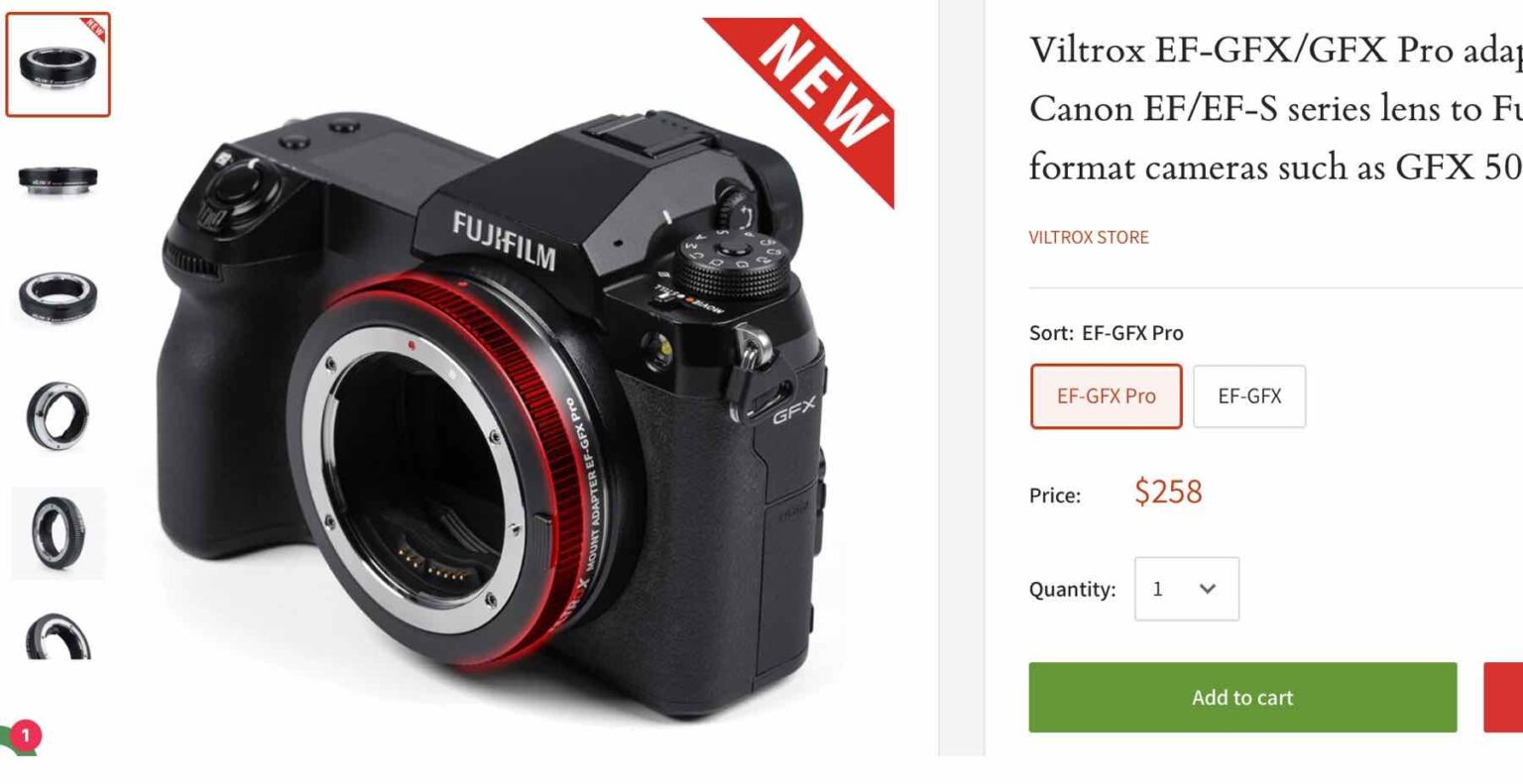 Viltrox EF-GFX Pro Smart Autofocus Adapter - Fuji Rumors
