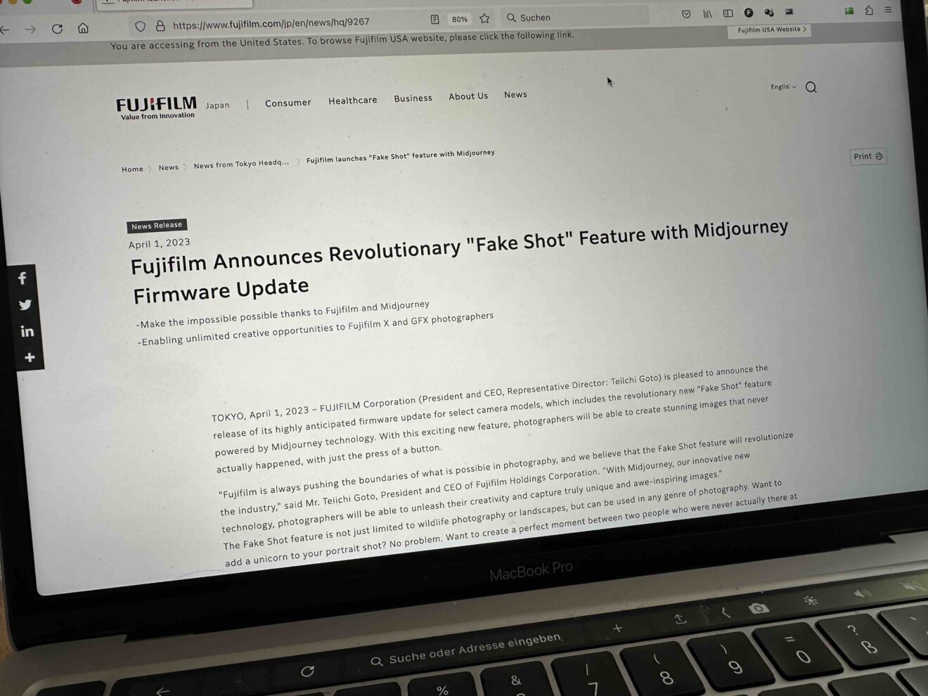 BREAKING: Fujifilm to Launch Revolutionary 'Fake Shot' Feature with ...