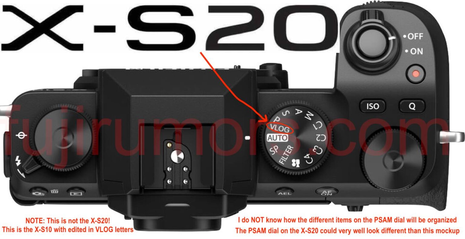 Fujifilm X-S20 Coming with Dedicated VLOG Icon on PSAM Dial - Fuji Rumors