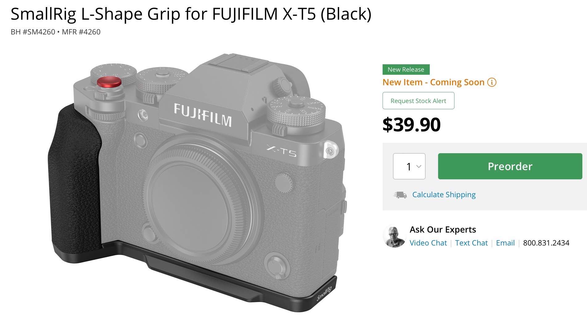 SmallRig L-Shape Grip for Fujifilm X-T5 - Fuji Rumors