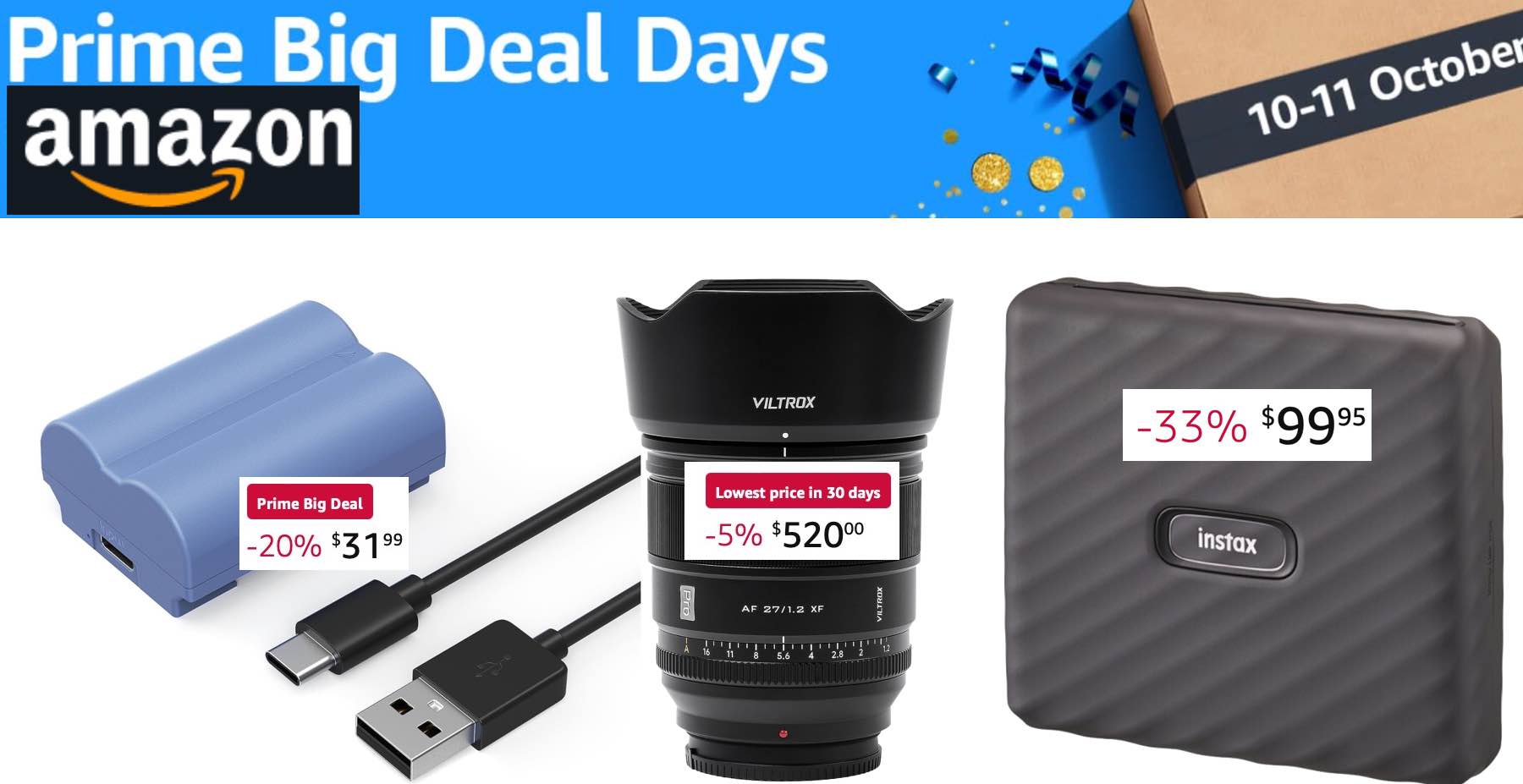 Amazon Prime Deals: Save Big on Third Party X Mount AF Lenses, NP-W235 ...