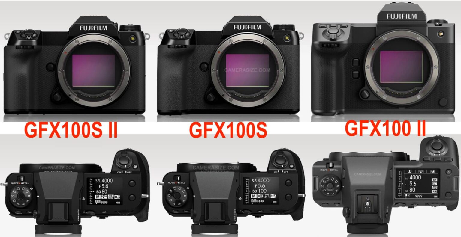 Size Comparison: Fujifilm X-T50 vs X-T5, XF16-50 vs XF18-55, GFX100S vs GFX100SII - Fuji Rumors