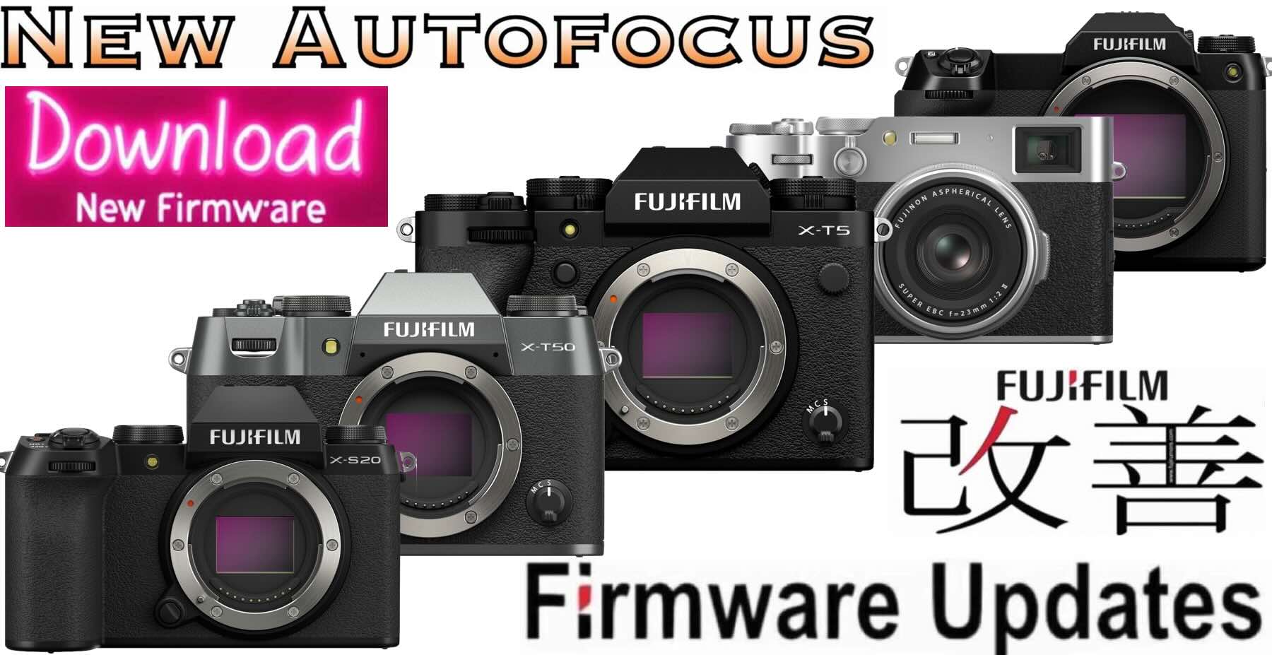 Firmware Update for Fujifilm X-T5, X-T50, X-S20, X100VI and GFX100SII - Fuji Rumors