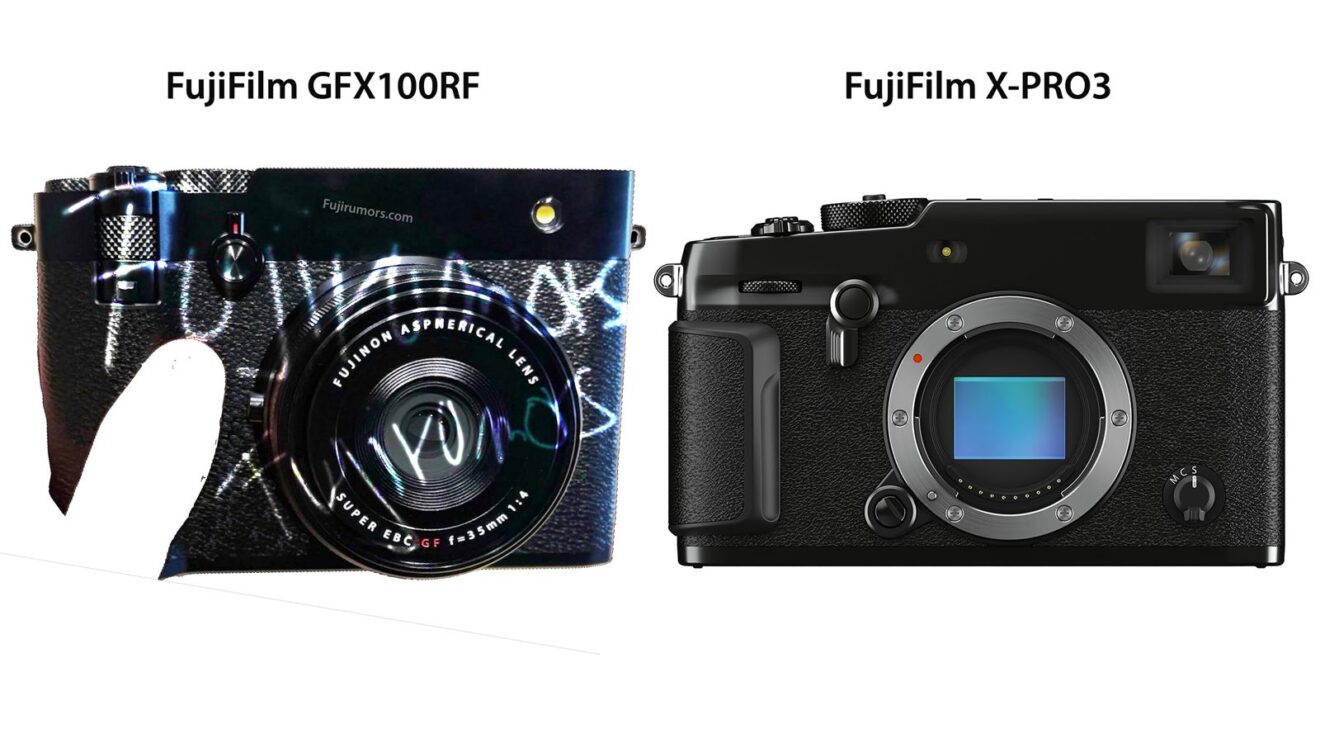 Fujifilm GFX100RF vs X-Pro3 vs Leica Q3 approximate Size Comparison and Dimensions - Fuji Rumors