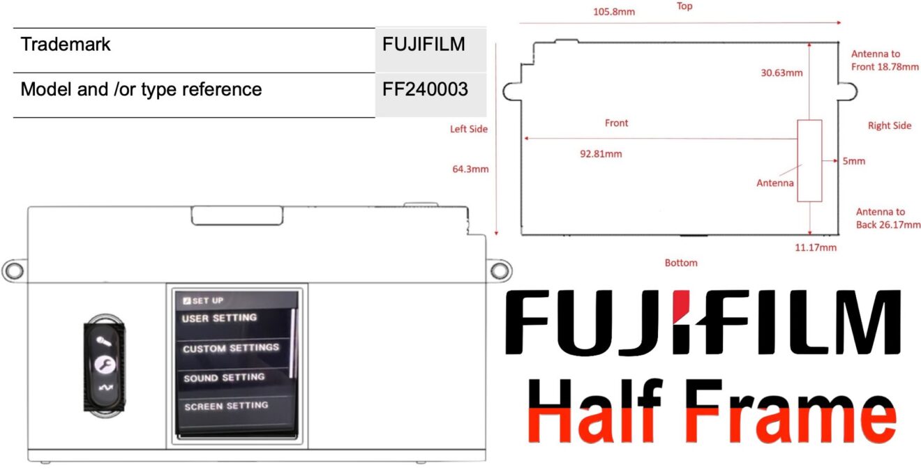 Fujifilm Half Frame Camera Registration Shows Sketches with Vertical ...