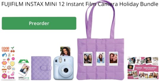 Fujifilm Instax MINI 12 Holiday Bundle Launched - Fuji Rumors