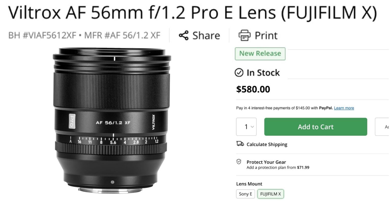 Viltrox AF 56mm f/1.2 Pro - Reviews and Available Now - Fuji Rumors