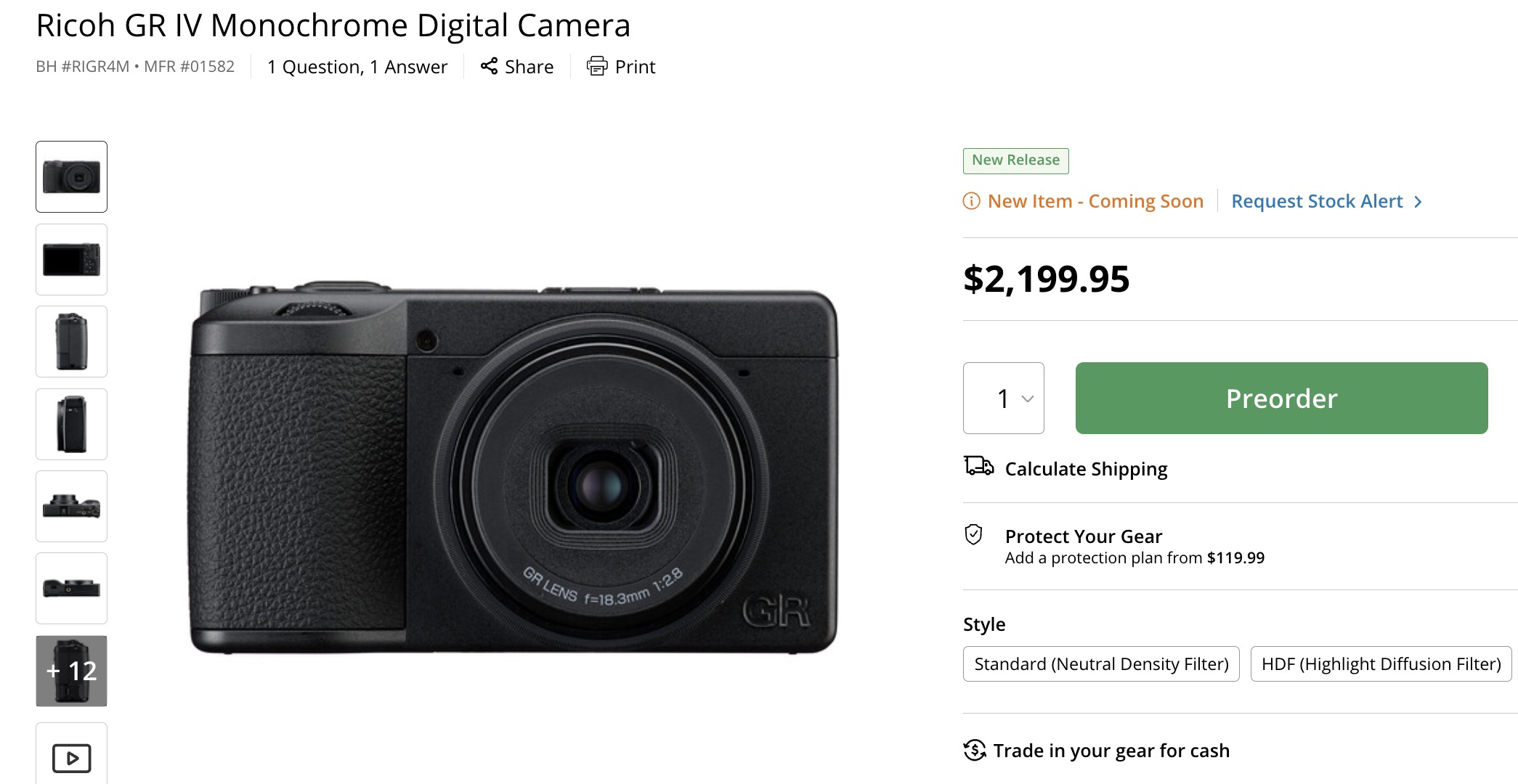 WAKE UP FUJI: Ricoh GR IV Monochrome Preorder Available - Where is the ...